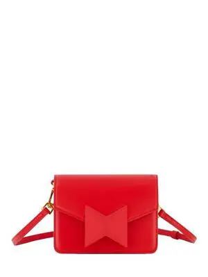 Mac Duggal Mini Crossbody Bag With Gold Hardware - Cherry