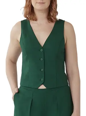 AAM THE LABEL Wool Vest Emerald