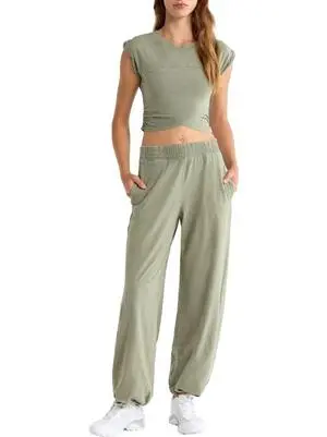 Free People Hot Shot Crossover T-shirt And Joggers Set - Terrain