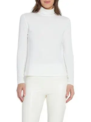 Lyssé Essentials Long Sleeve Turtleneck Top - Off White