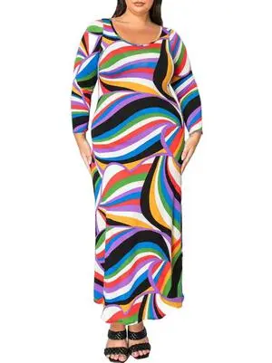 L I V D Ezra Print Maxi Dress - Vibrant