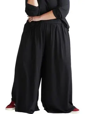 Universal Standard Ezra Wide Leg Lounge Pants - Black