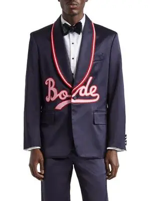 BODE Major League Appliqué Suit Jacket - Navy
