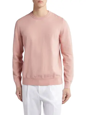 BOSS BOSS Pacas Cotton Crewneck Sweater Open Pink