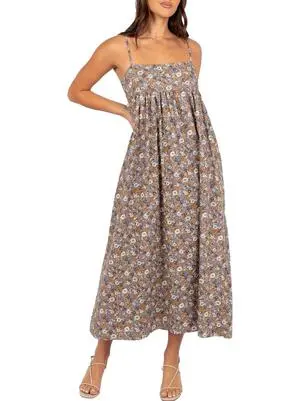 PETAL & PUP Andy Floral Maxi Dress - Olive Ditsy Floral