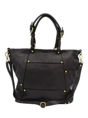 BOLSA NOVA Bolsa Nova Nora Patchwork Leather Tote Black