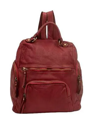 BOLSA NOVA Bolsa Nova Mia Leather Backpack Brick