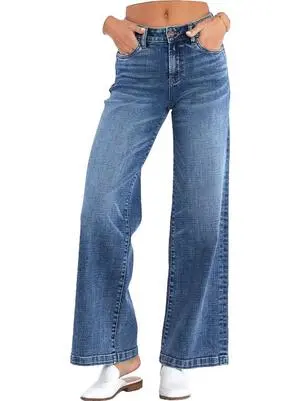 HINT OF BLU HINT OF BLU' Mighty High Waist Wide Leg Jeans