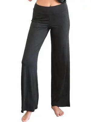 JJWINKS Power Pants Wide Leg Palazzo - Charcoal