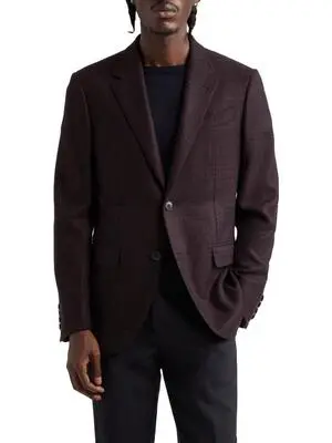Zegna Oasi Plaid Cashmere Blazer - Plum
