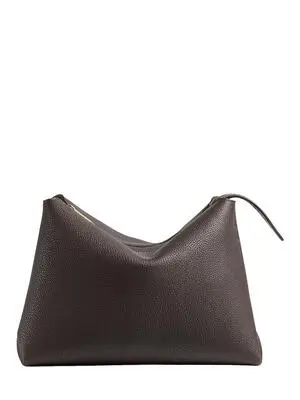 Khaite Khaite Medium Lina Leather Crossbody Bag Espresso