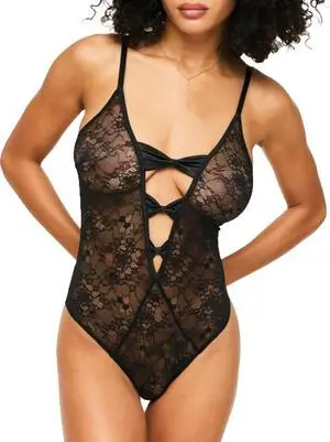 ADORE ME Nelle Lace Bodysuit - Black