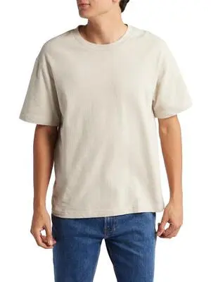 FRAME Boxy Textured T-shirt Off White