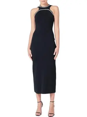 ENDLESS ROSE Endless Rose Embellished Trim Knit Dress