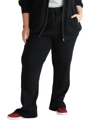 Universal Standard Mola Tie Waist Rib Pants - Black