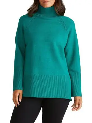 Universal Standard Universal Standard Yolanda Turtleneck Sweater Green Tourmaline
