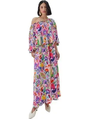 RAISHMA Adela Off-shoulder Maxi Dress - Pink