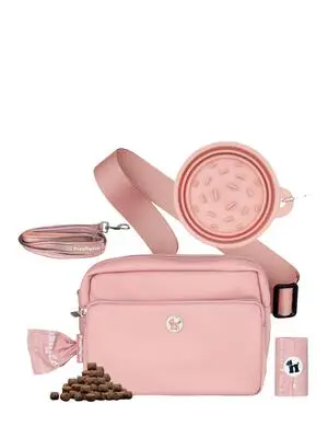 PUPPINGTON 3-in-1 Dog Walking Bag With Accessories - Blush Pink