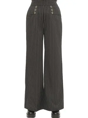 Unique Vintage Unique Vintage 1940s Ginger Pants Black & White Pinstripe