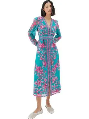 RAISHMA Naomi Floral Dress - Turquoise