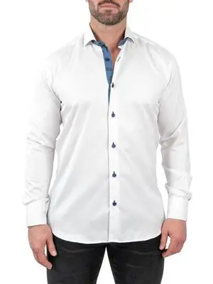 MACEOO Einstein Jacqcoquillage Button-up Shirt - White