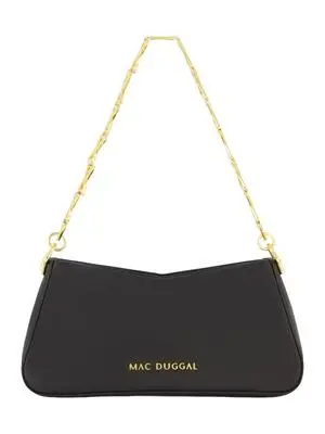 Mac Duggal Mac Duggal Nappa Leather Shoulder Bag Black