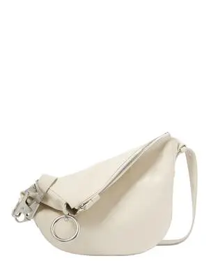 Burberry Knight Small Leather Shoulder Bag - White