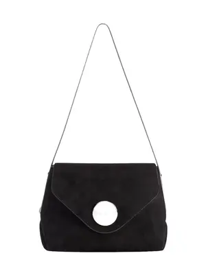 Khaite Bobbi Suede Shoulder Bag - Black