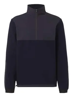 Sease Zipped Skipper Wool-blend Sweater - Blue