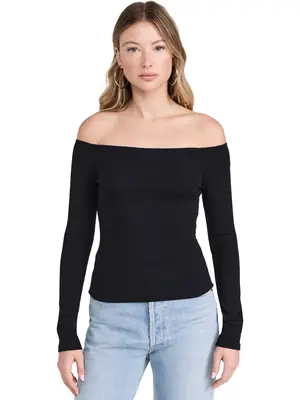 Joe's Jeans Off-shoulder Top - Black