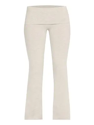 SKIMS Cotton Jersey Flare-leg Pants - Light Heather Grey
