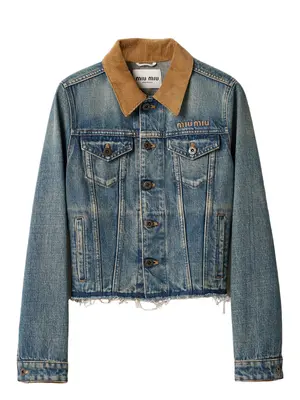Miu Miu Denim Blouson Jacket - Navy