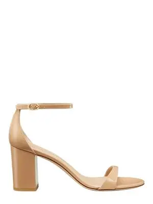STUART WEITZMAN Stuart Weitzman Nudist II Leather Sandals Adobe