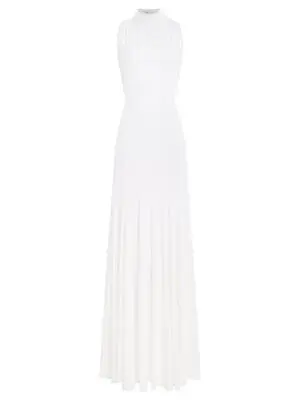 Christopher Esber Maico Mock-neck Jersey Gown - White