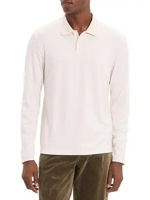 Theory Goris Long Sleeve Polo Shirt - Winter Ivory
