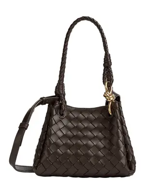 Bottega Veneta Small Leather Parachute Shoulder Bag - Brown