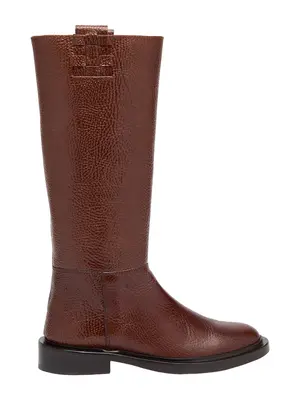 Hereu Anella Leather Knee-high Boots - Brown