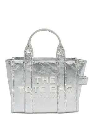 Marc Jacobs Marc Jacobs The Tote Small Metallic Leather Handheld Metallic Silver