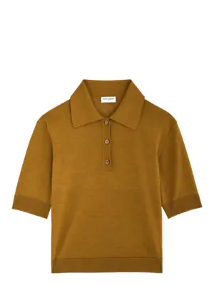 SAINT LAURENT Saint Laurent Logo-Embroidered Polo Shirt