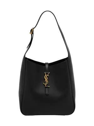 Saint Laurent Saint Laurent Le 5 À 7 Small Leather Hobo Bag Black