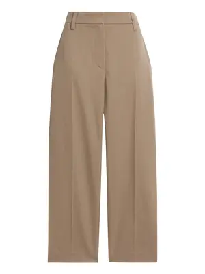 Brunello Cucinelli Brunello Cucinelli Cropped Cotton-Twill Pants Sand