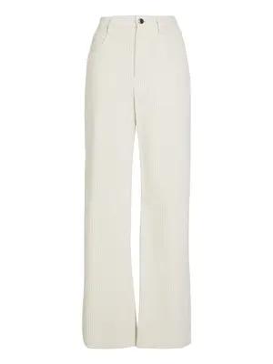 Brunello Cucinelli Cotton-corduroy Wide-leg Pants - Cream
