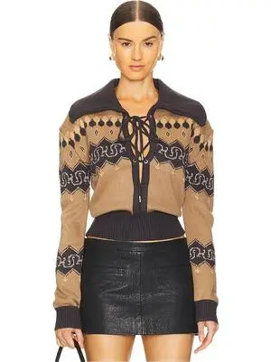 UNDERSTATED LEATHER Nordic Cowboy Sweater - Tan
