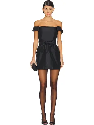 NICHOLAS Pema Off-the-shoulder Mini Dress - Black