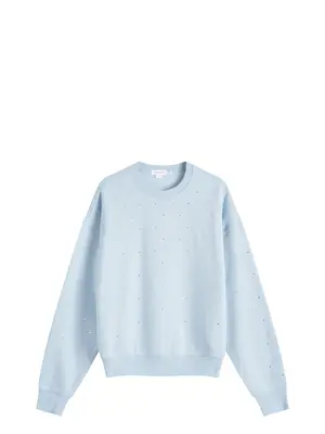 Good American Crystal Crewneck Sweatshirt - Winter Sky
