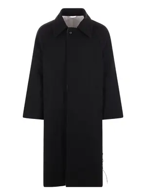 NAMACHEKO Wool Single-breasted Coat - Black