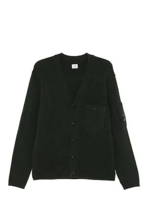 C.P. COMPANY Lens-detail Cardigan - Green