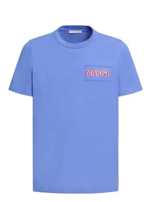 Marni Logo Patch T-shirt - Blue