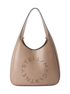 Stella McCartney Logo Slouchy Shoulder Bag - Brown