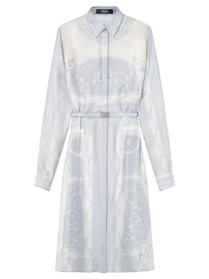 Versace La Coupe Des Dieux Shirt Dress - Blue